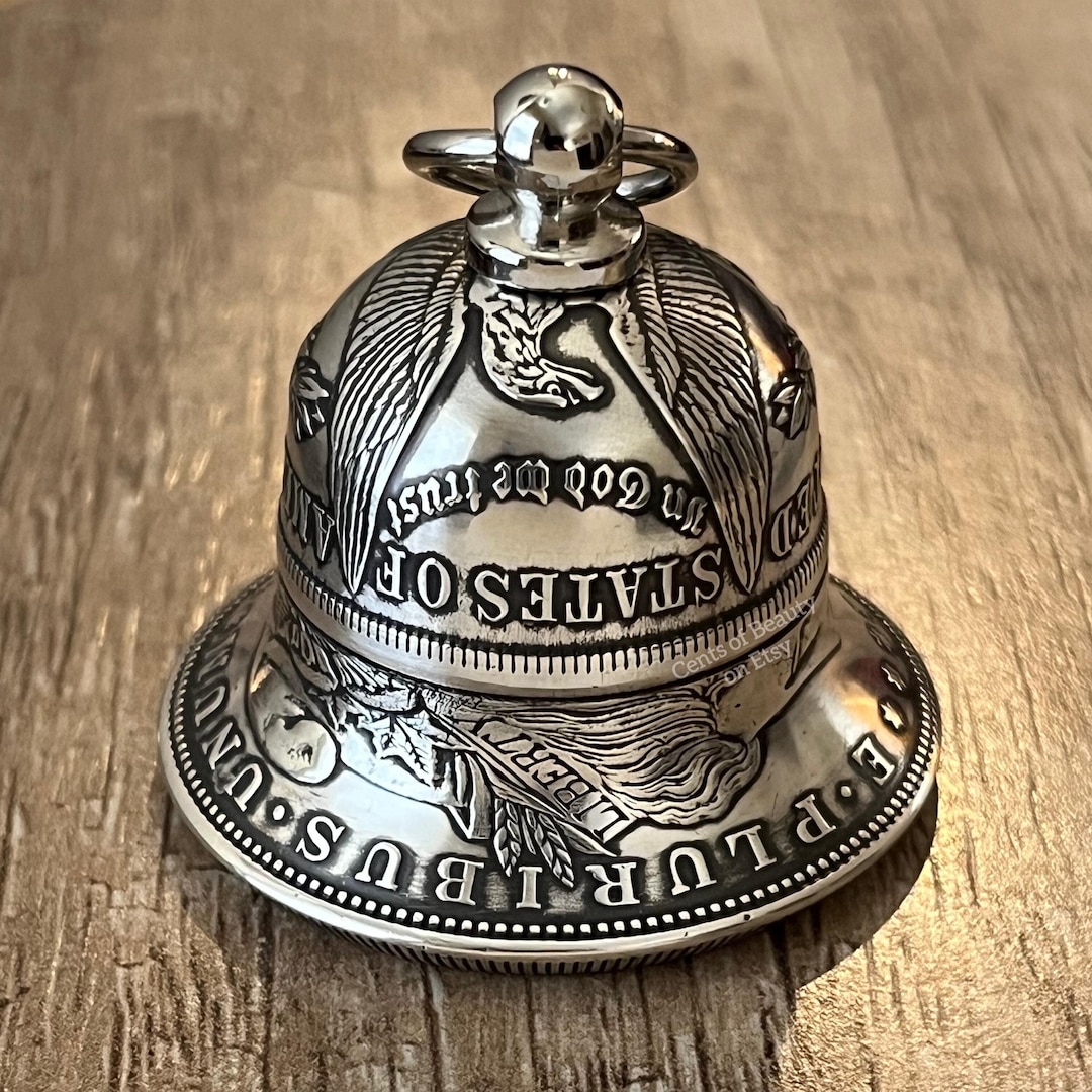 1921 REAL Morgan Silver Dollar Bell – Handcrafted From Authentic Coins ...