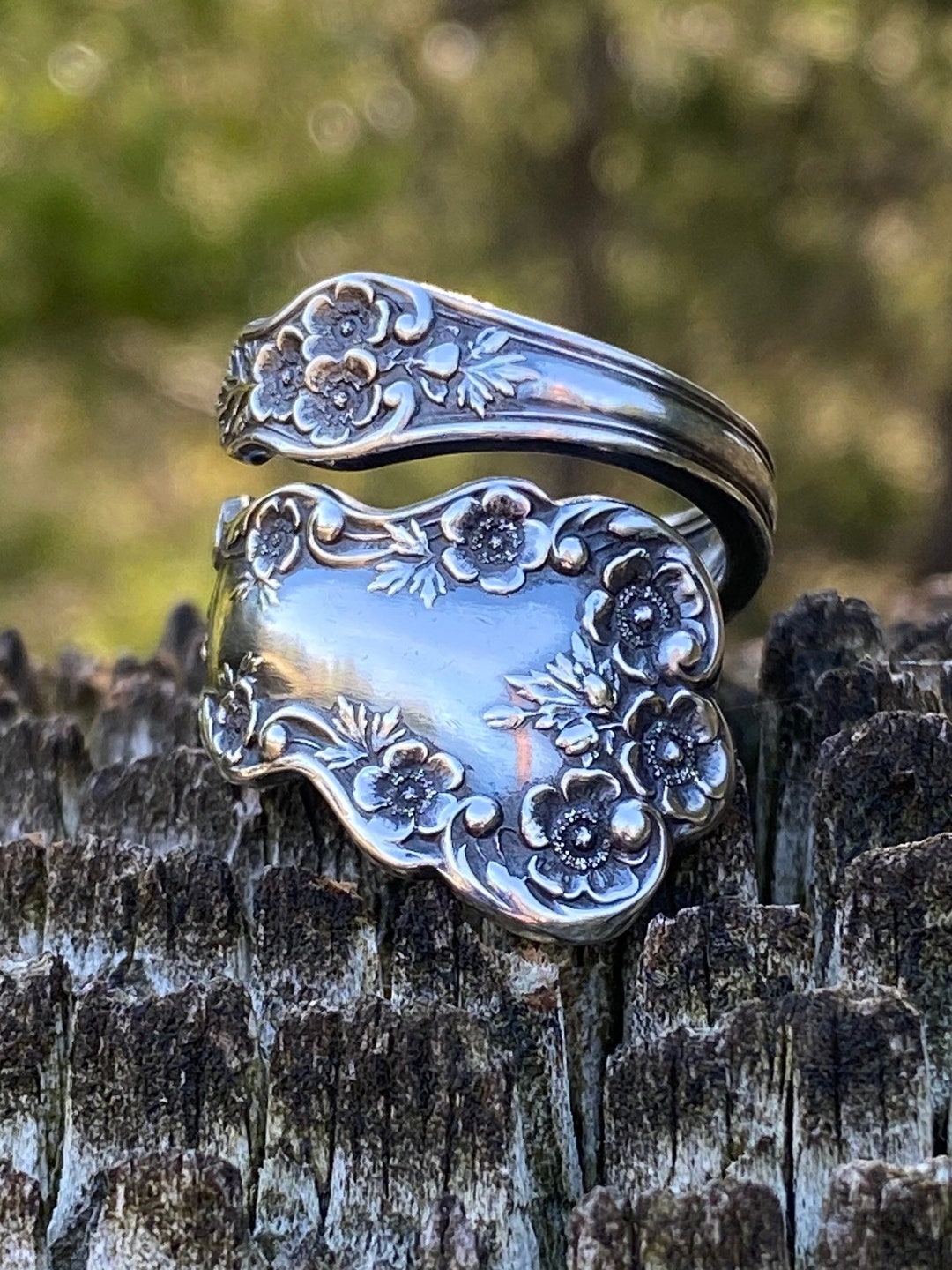 Beautiful Buttercup Flower Spoon Ring - Circa 1899 - 925 Solid Sterling ...