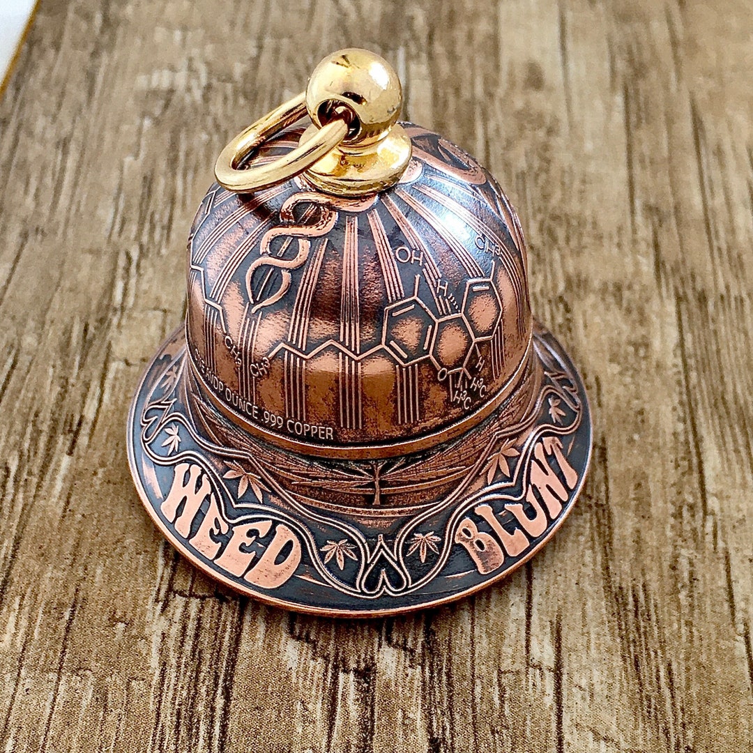High Ride! Handcrafted Copper Motorcycle Bell - Weed Blunt Design, Free ...