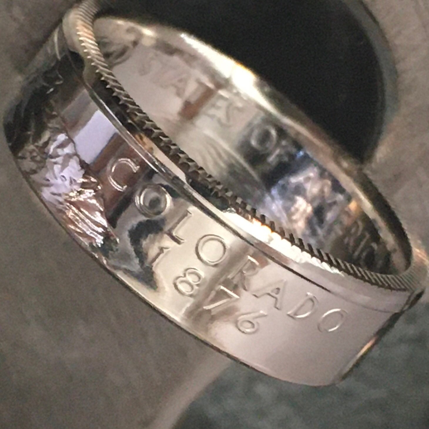 All 50 Silver State Quarter Coin Rings ~ Patina or Polished ~ Gift ...