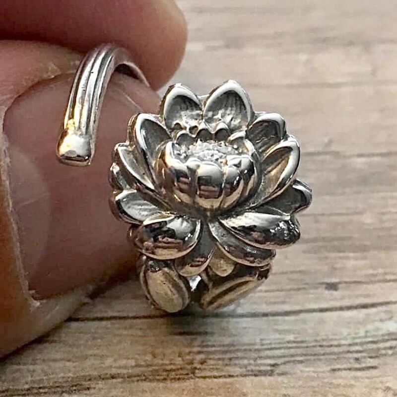 Silver Lotus Ring - Etsy