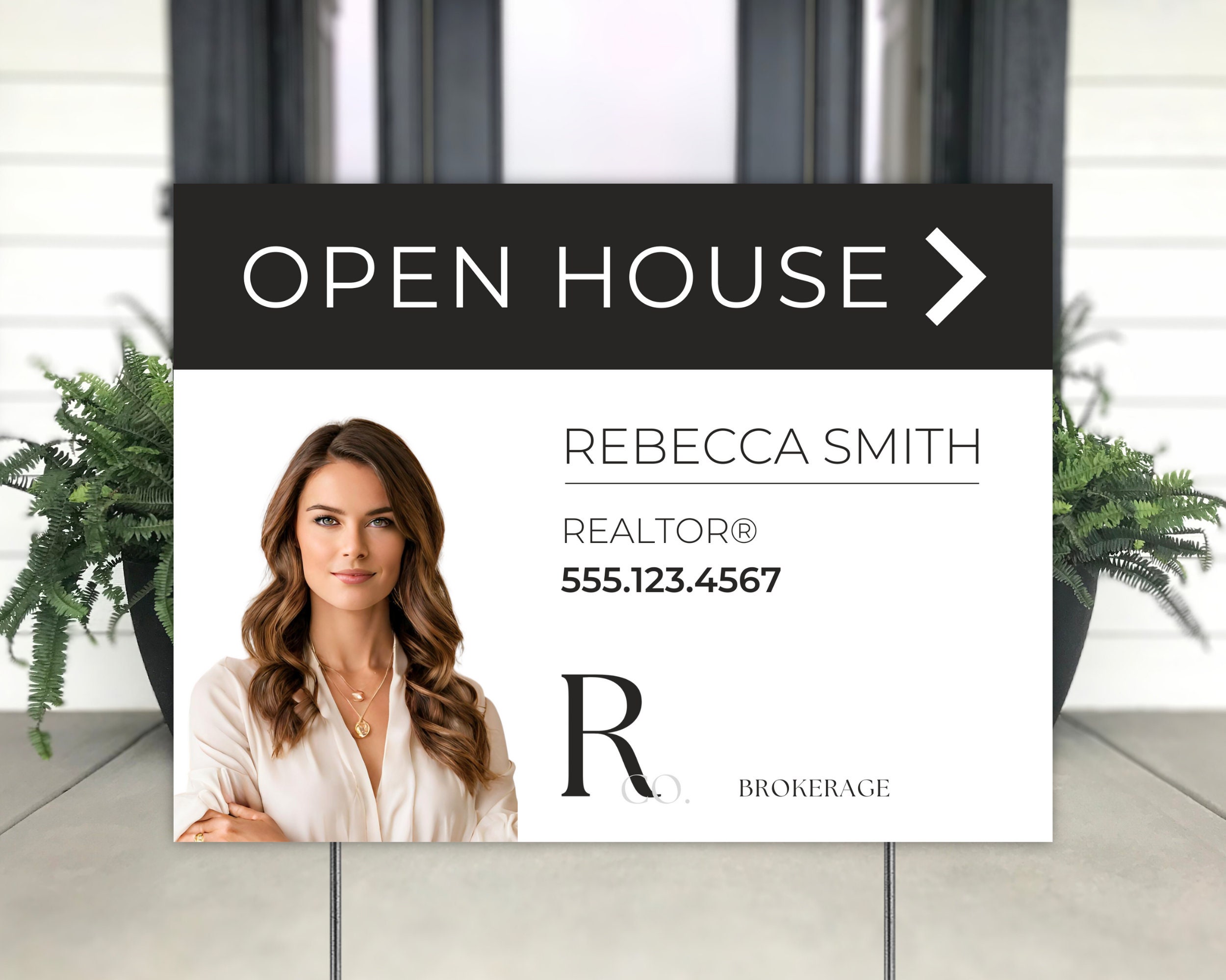 Open House Yard Sign Template, Realtor Open House Sign, Open House Sign ...