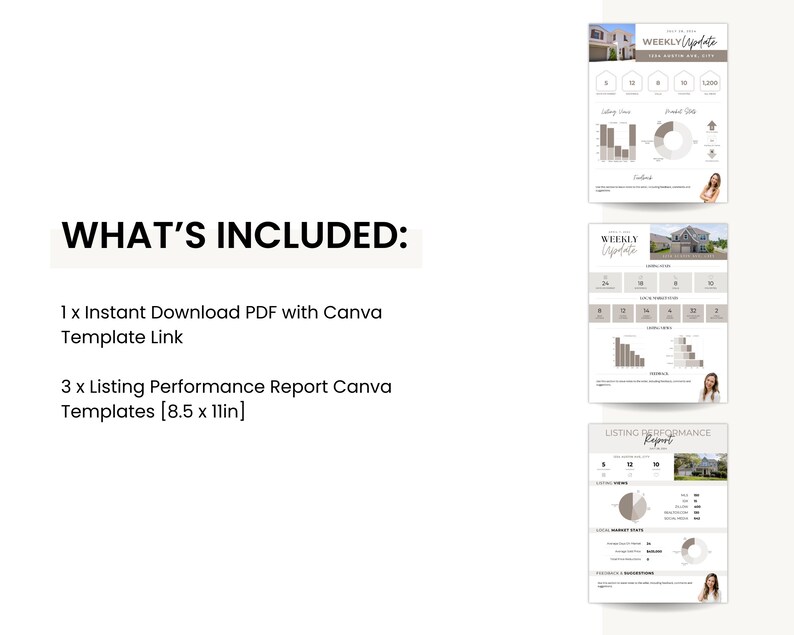 Realtor Listing Performance Report, Weekly Seller Update Flyer, Client ...