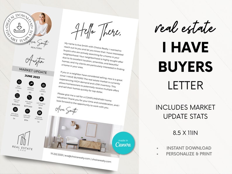 I Have A Buyer Letter, Prospecting Letter, I Have Buyers Flyer, Real ...