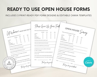 Open House Feedback Template real Estate Editable - Etsy