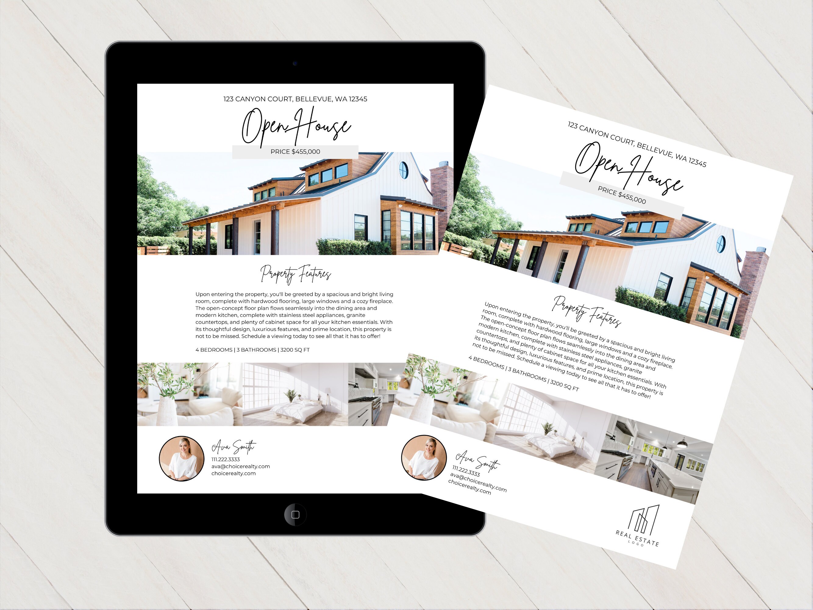 Open House Flyer, Open House Sheet, Openhouse Flyer, Real Estate ...