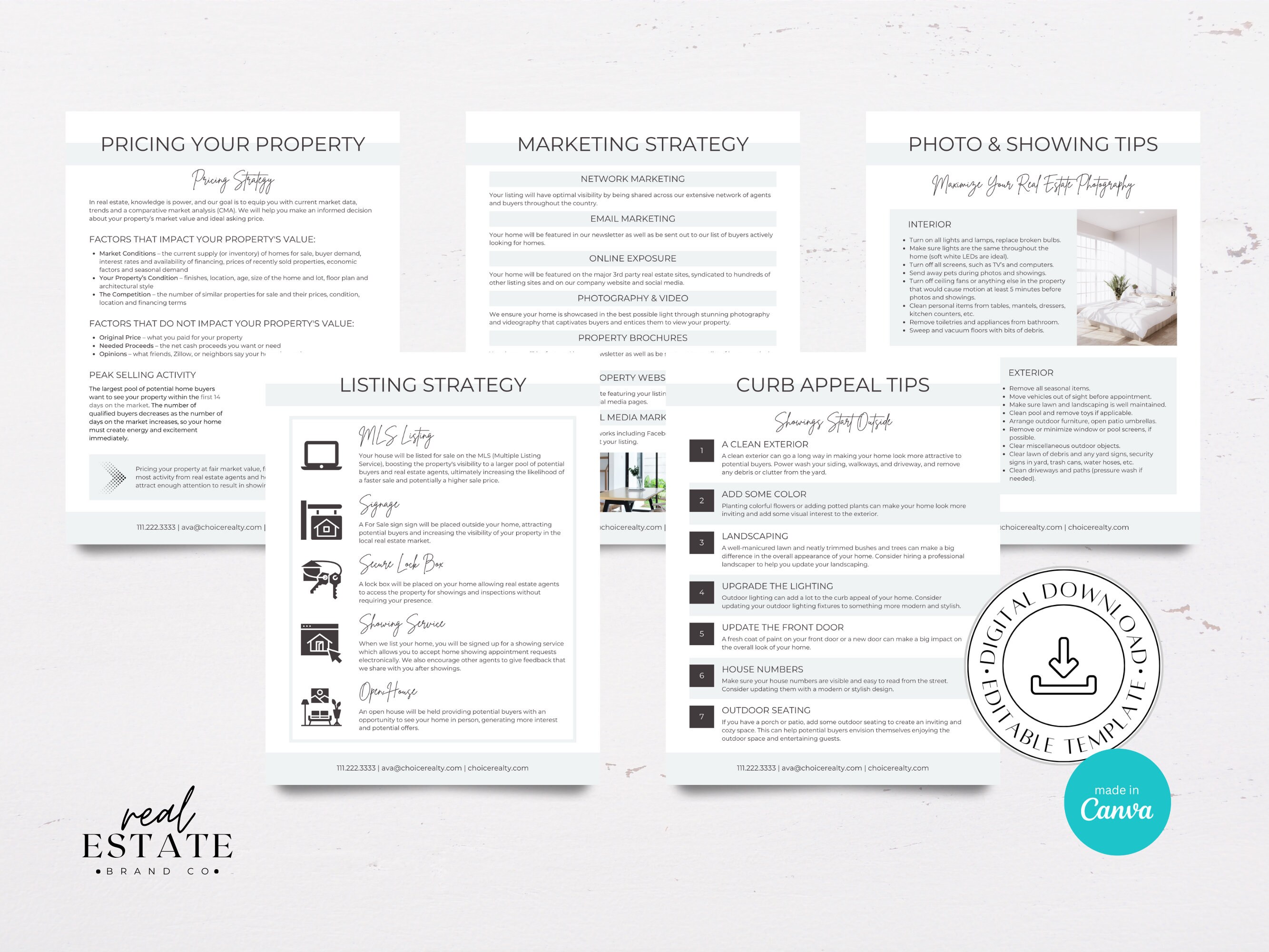 Home Selling Guide, Real Estate Listing Presentation Canva, Realtor Pre ...