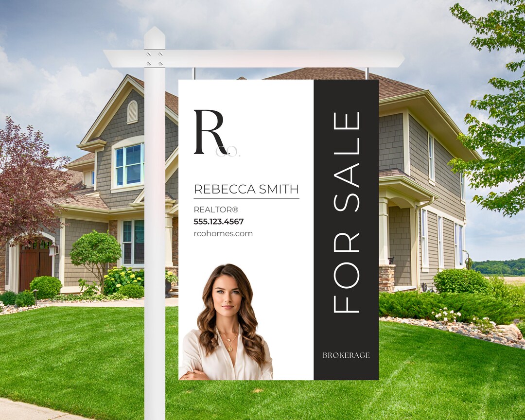 Real Estate for Sale Sign, Real Estate Yard Sign Templates 24x36 24x18 ...