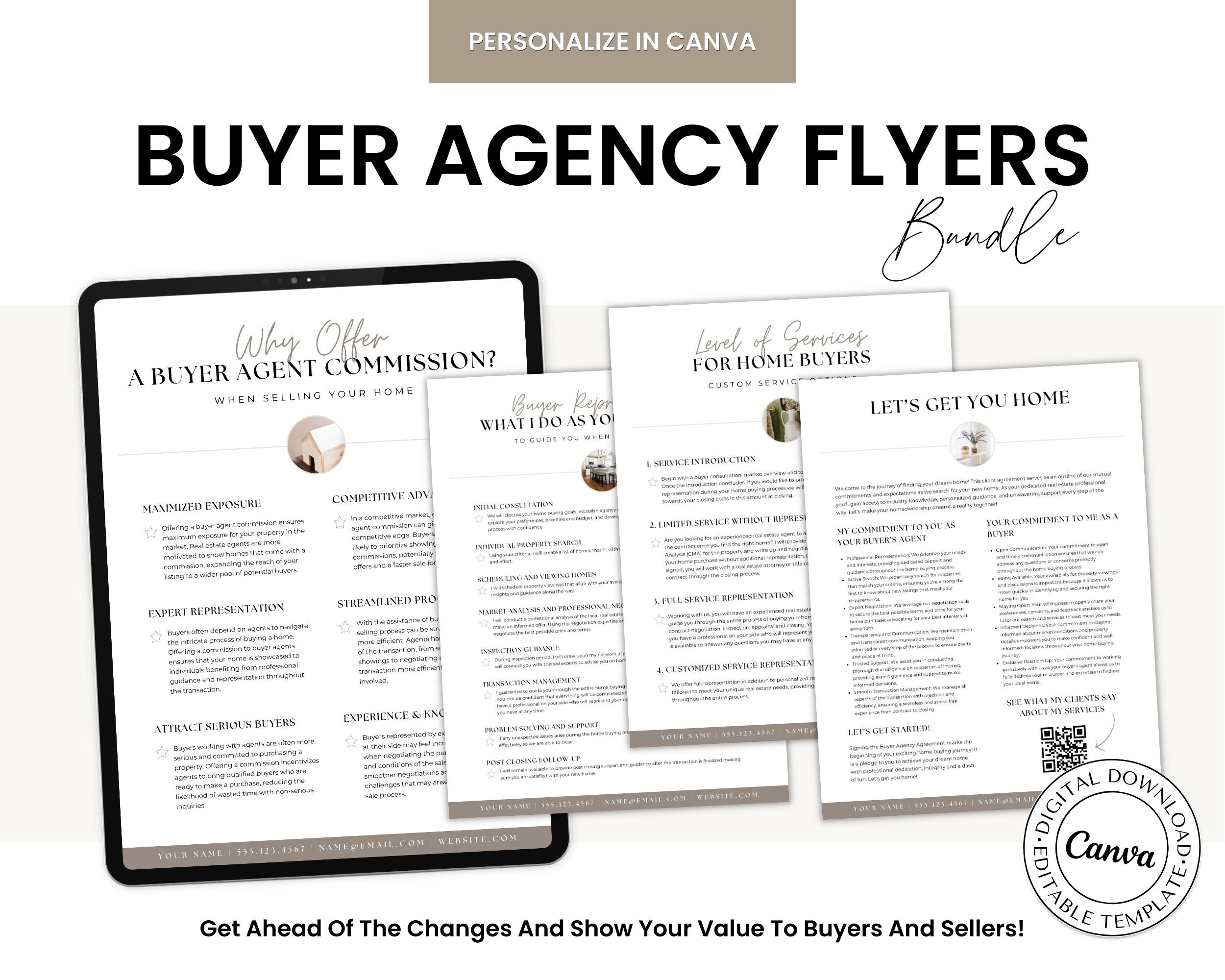 Buyer Agent Bundle, Buyer Agency Cover Letter, Levels of Service, Buyer Agent Commission ...