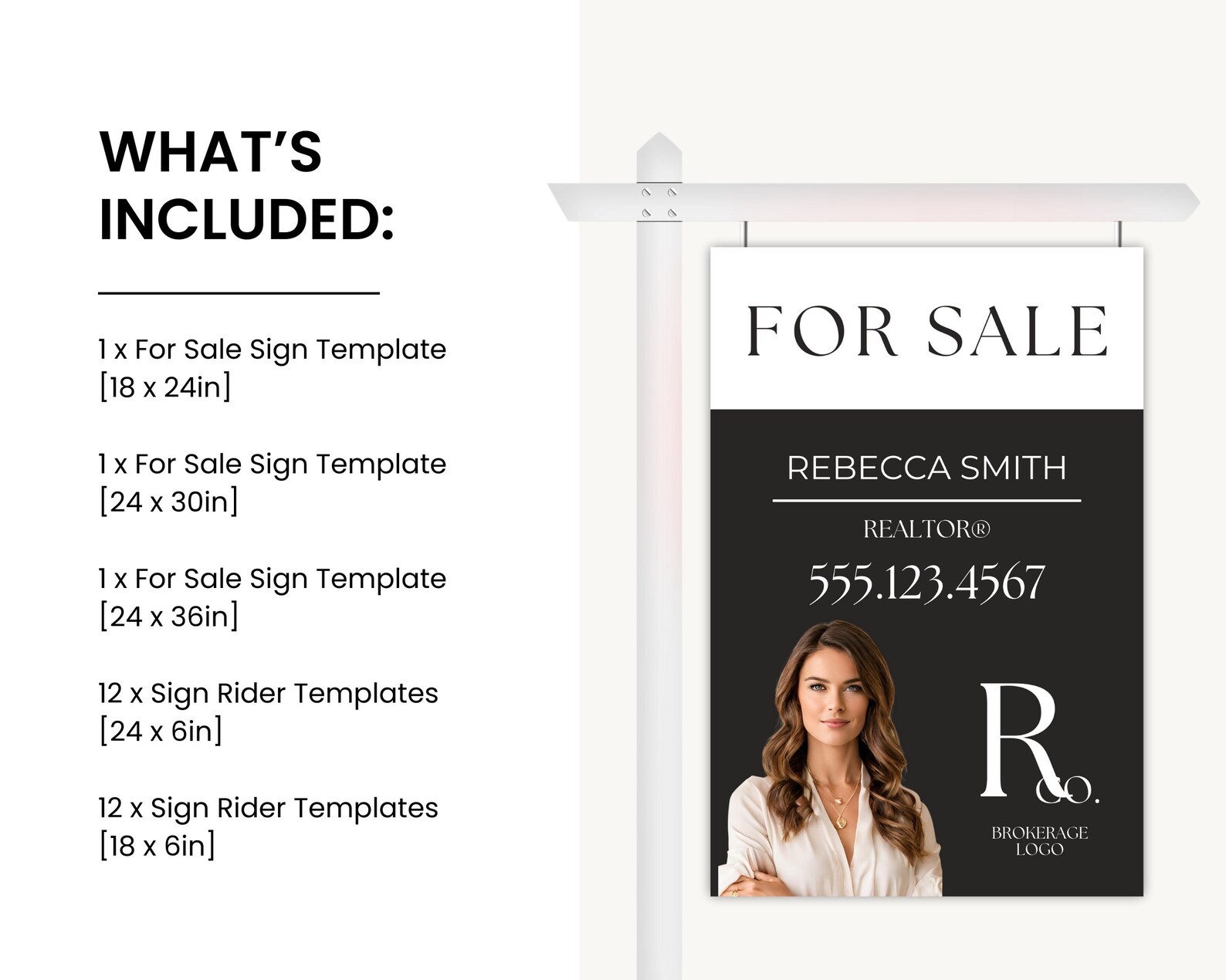 Realtor for Sale Sign, Modern Yard Sign Real Estate, Real Estate Yard ...