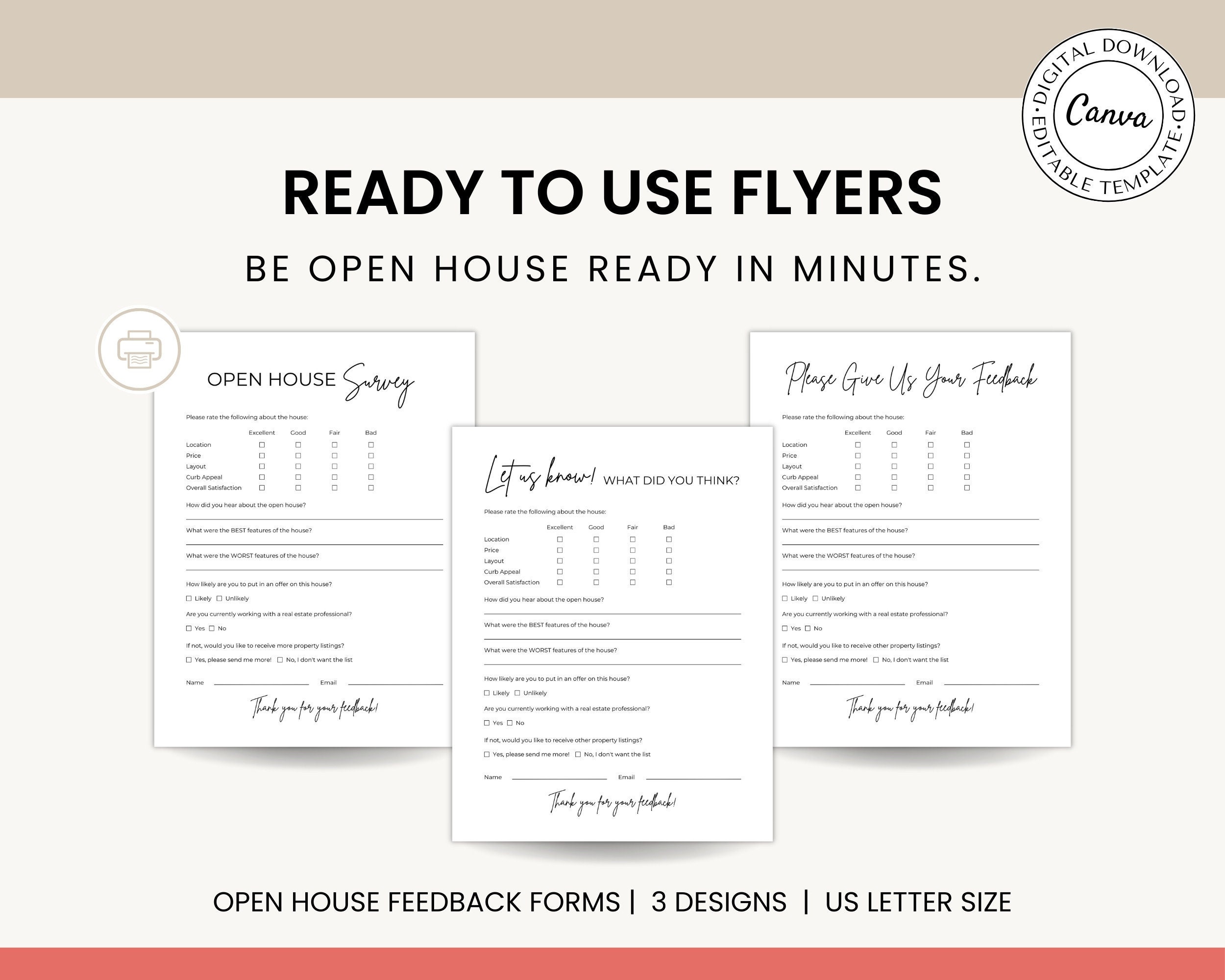 Realtor Essentials Open House Templates, Realtor Open House Bundle ...