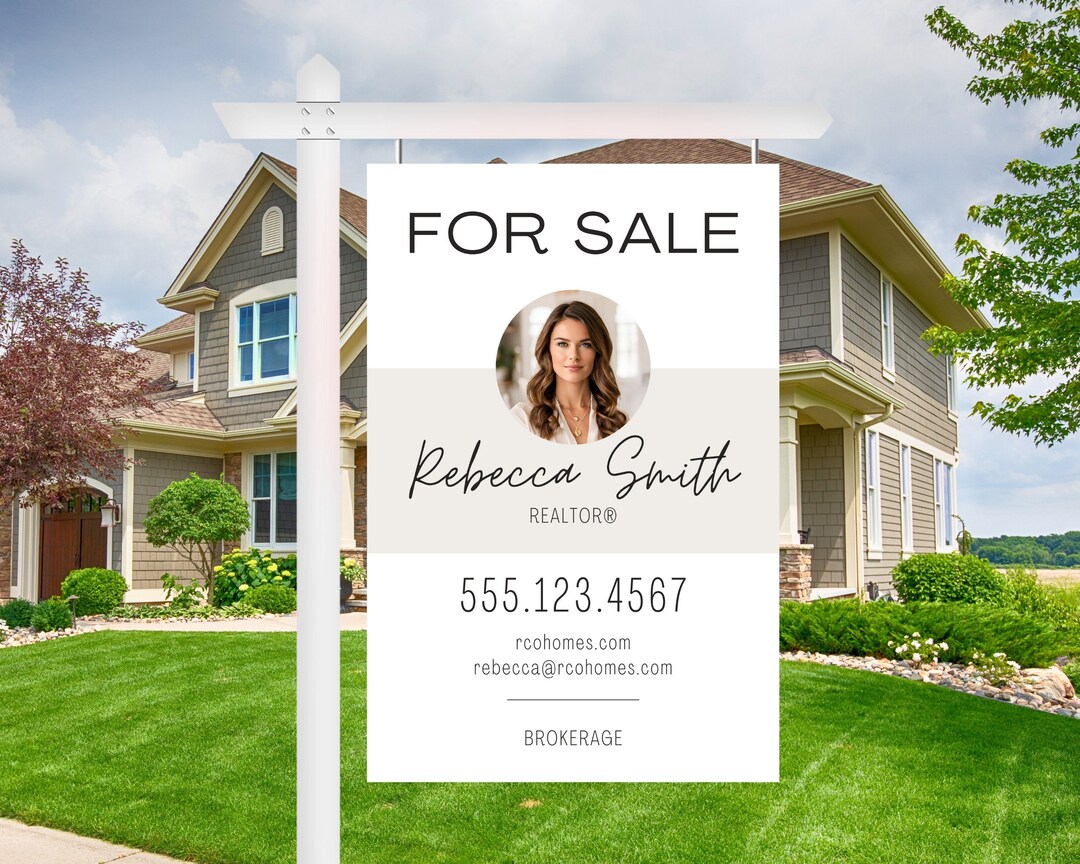 Modern Yard Sign Real Estate, Real Estate Yard Sign Template 24x36 ...