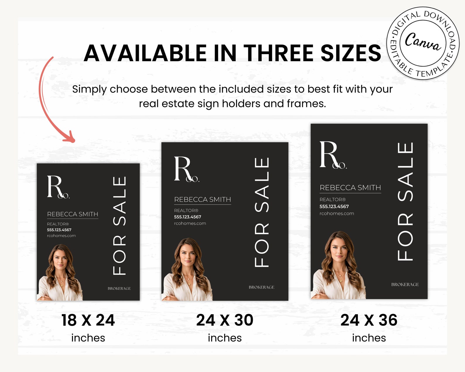 Modern Yard Sign Real Estate, Real Estate Yard Sign Template 24x36 ...