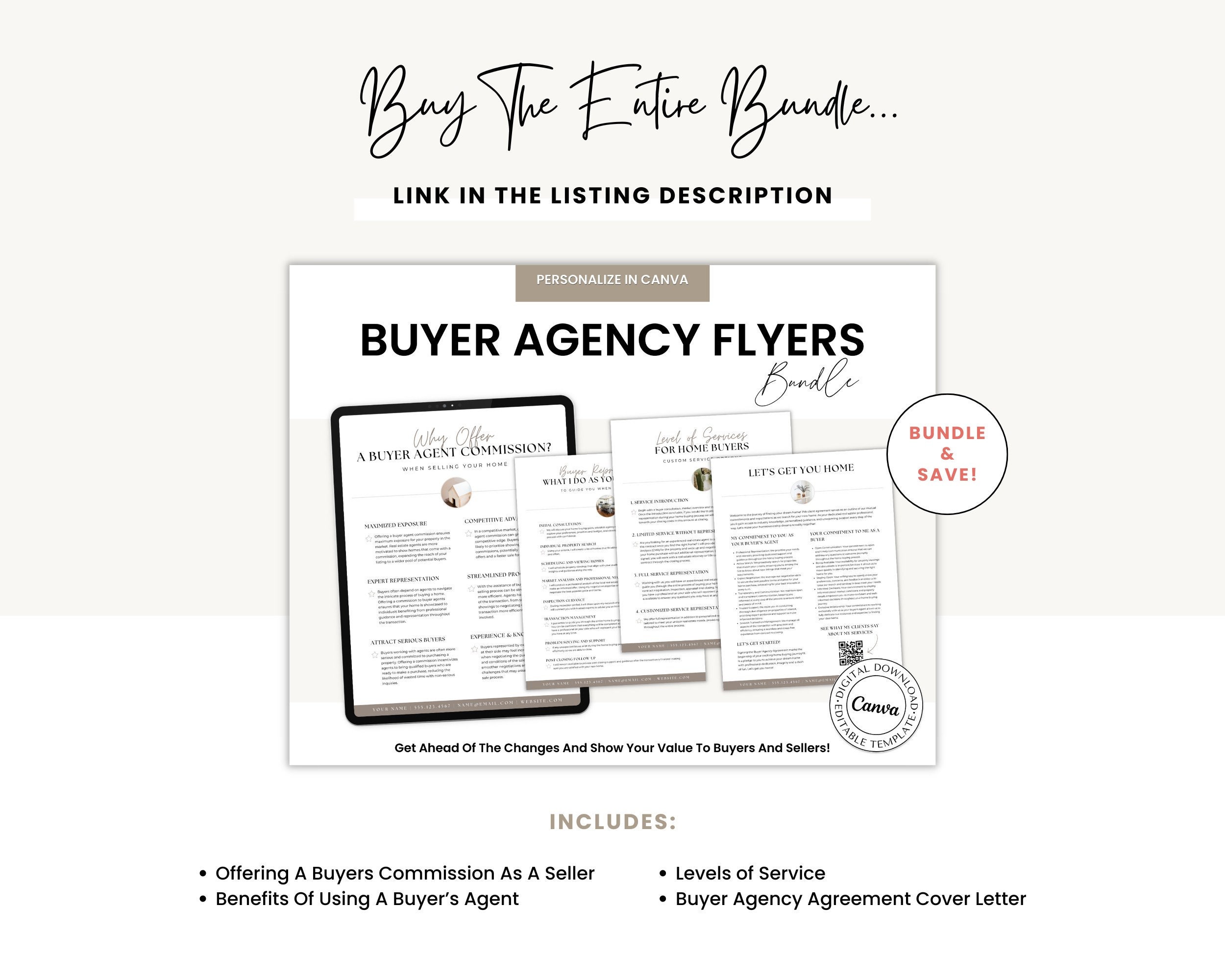 Buyer Agent Services Sheet for Buyer Consultation, Buyer Agency Value ...