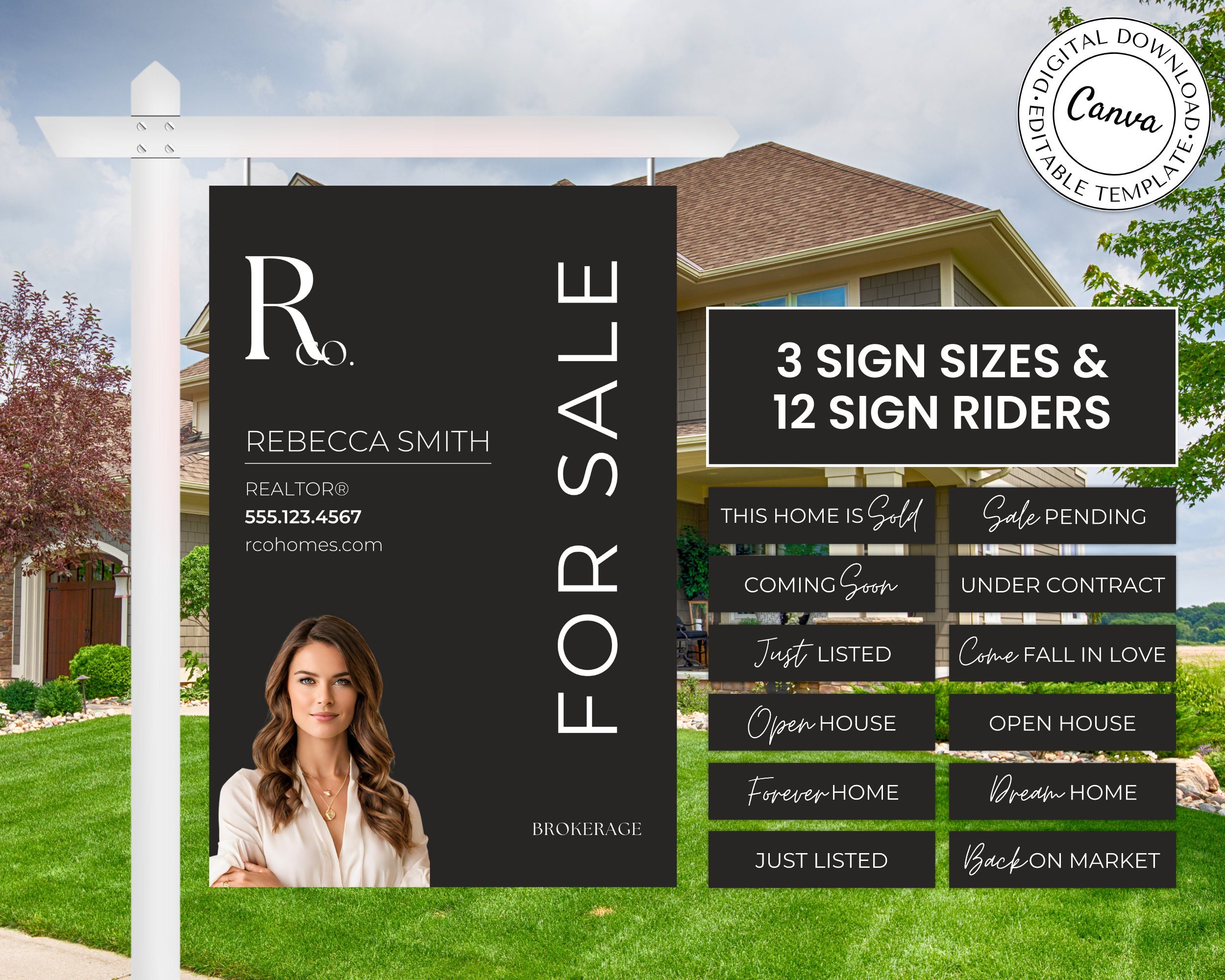 Modern Yard Sign Real Estate for Sale Sign Template,real Estate Yard ...