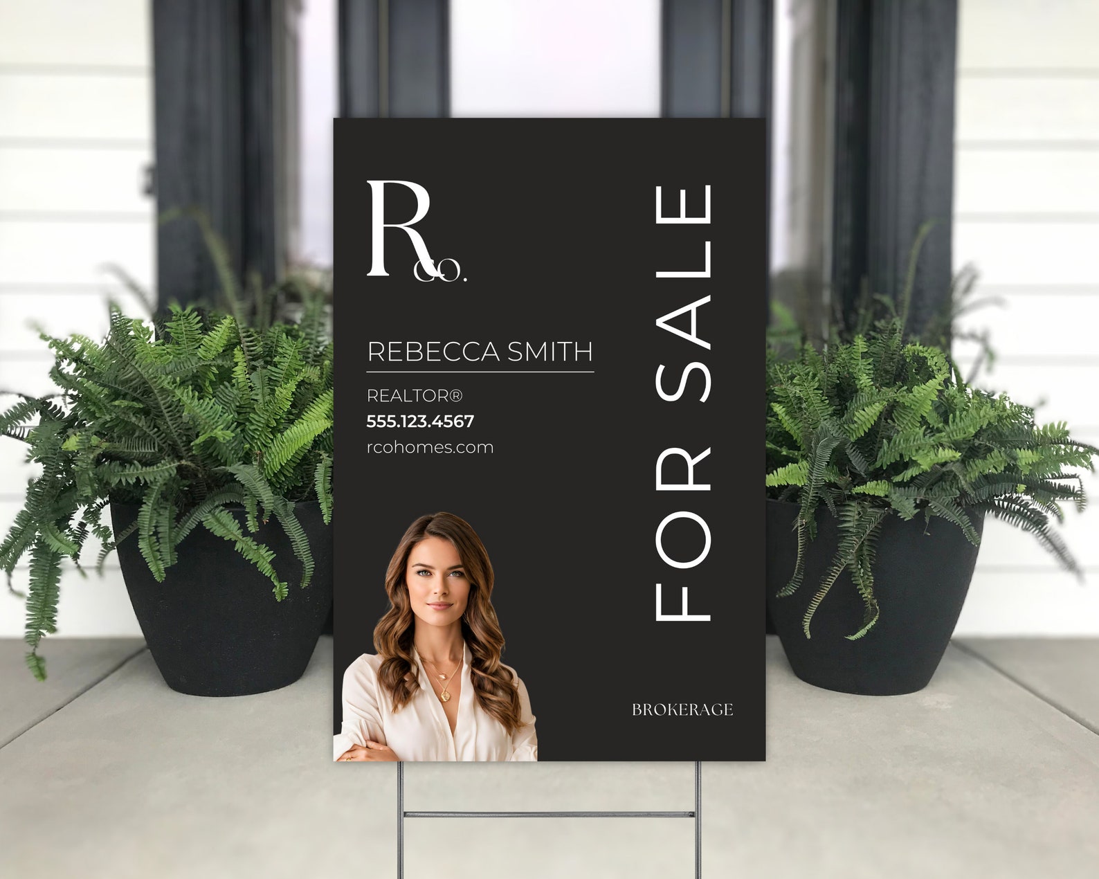 Modern Yard Sign Real Estate, Real Estate Yard Sign Template 24x36 ...