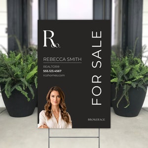 Modern Yard Sign Real Estate, Real Estate Yard Sign Template 24x36 ...