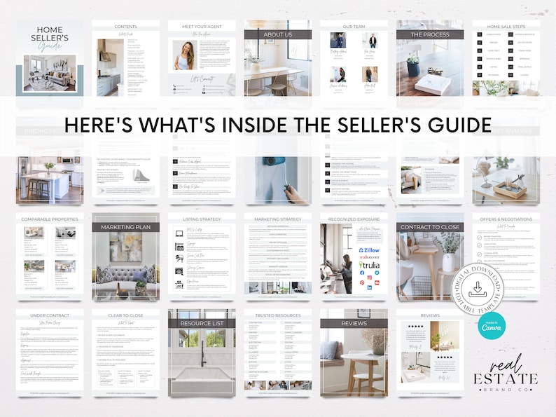 Home Selling Guide, Real Estate Listing Presentation Canva, Realtor Pre ...