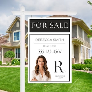 Modern Yard Sign Real Estate, Real Estate Yard Sign Template 24x18 ...