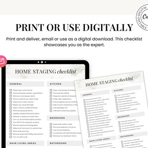 Home Staging Checklist, Realtor Home Seller Staging Checklist, Home Seller Stagging Canva ...