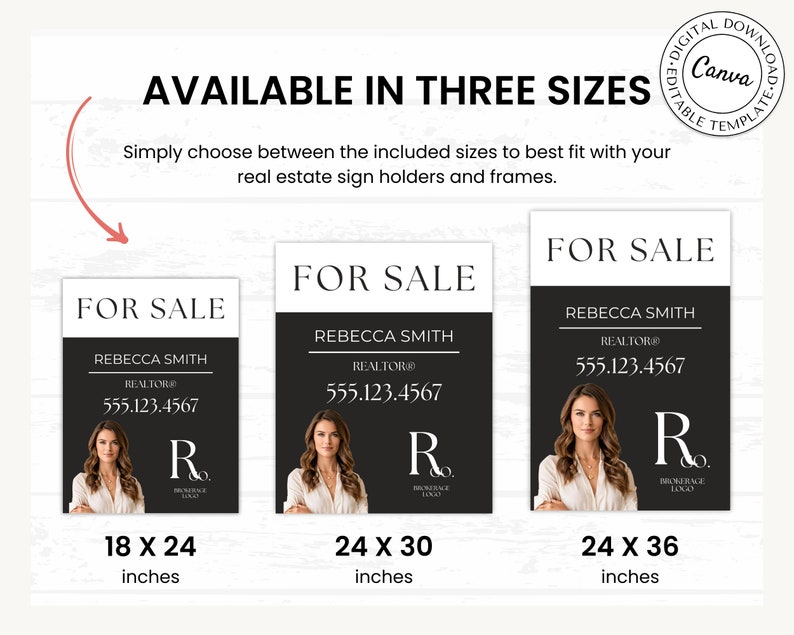 Realtor for Sale Sign, Modern Yard Sign Real Estate, Real Estate Yard ...