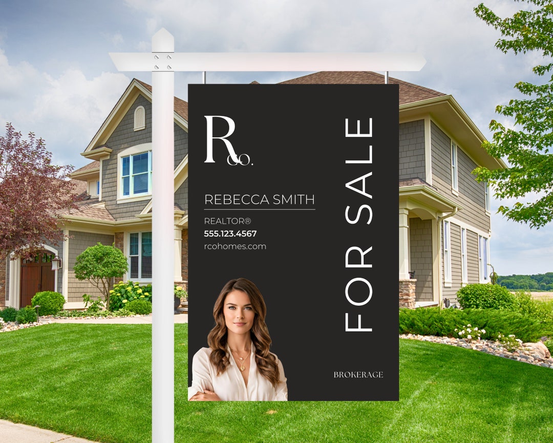 Modern Yard Sign Real Estate, Real Estate Yard Sign Template 24x36 ...