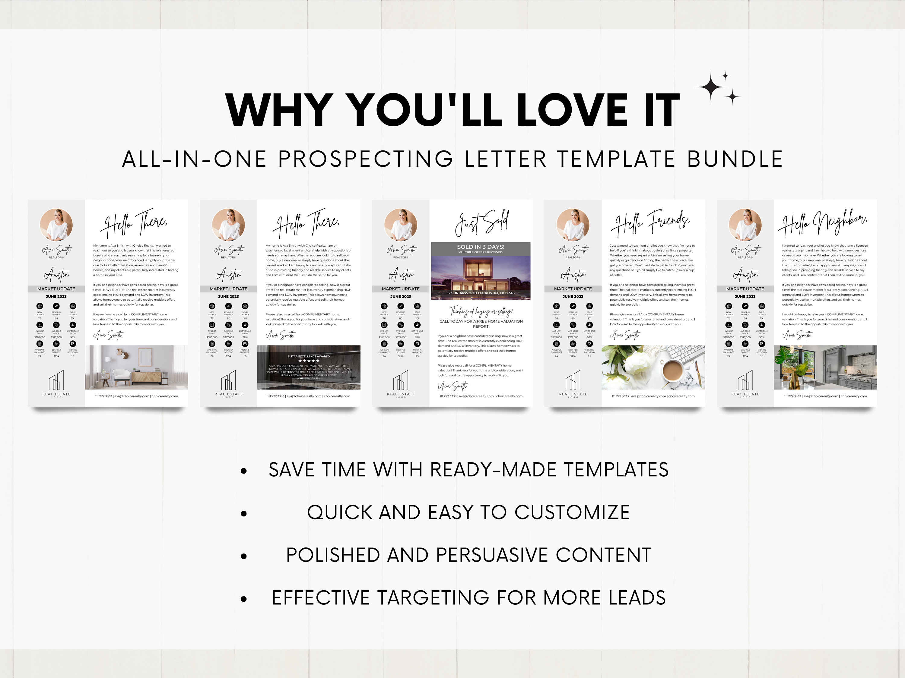 Real Estate Prospecting Letter Bundle, Real Estate Mailers, Real Estate ...