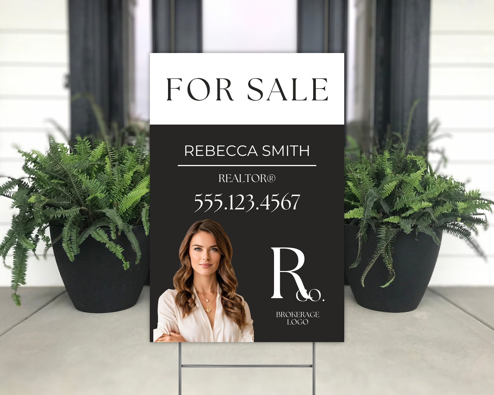 Realtor for Sale Sign, Modern Yard Sign Real Estate, Real Estate Yard ...