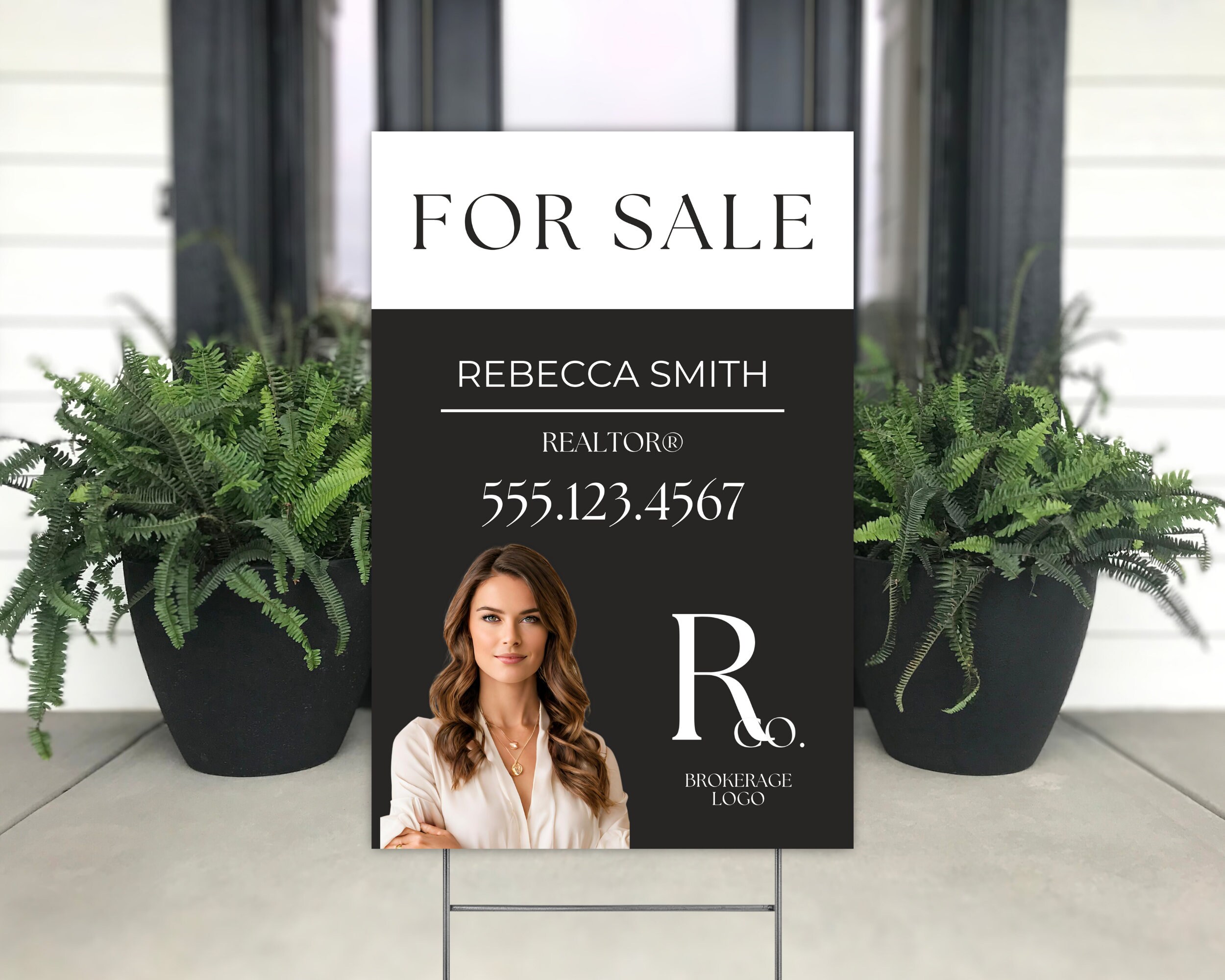 Realtor for Sale Sign, Modern Yard Sign Real Estate, Real Estate Yard ...