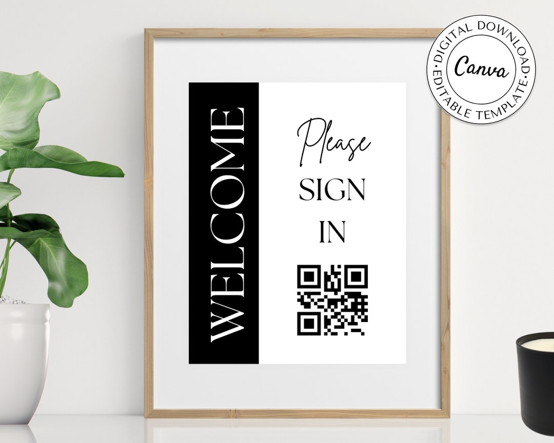 Real Estate QR Code Open House Sign Template, Open House Welcome Sign ...