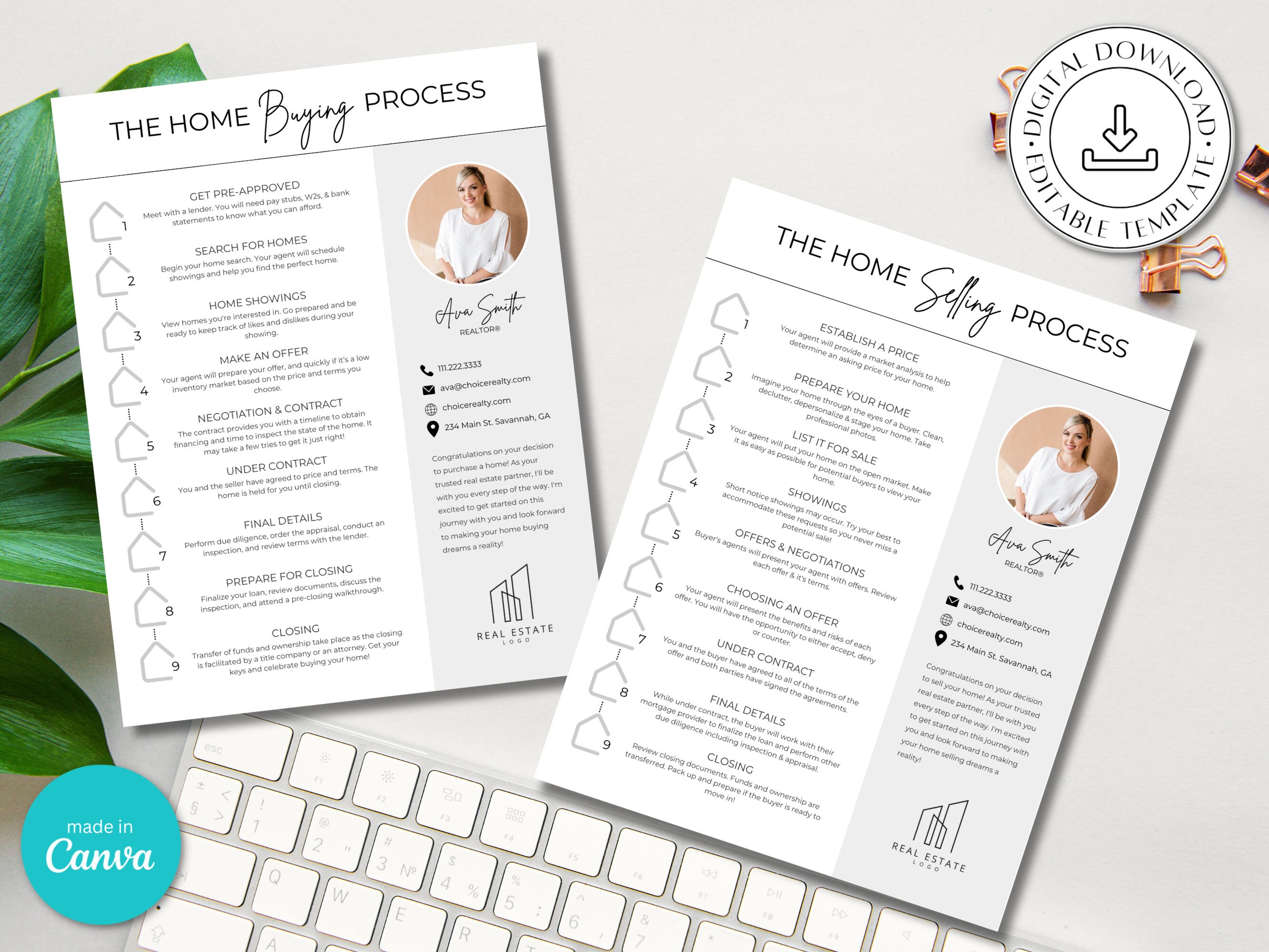 Home Buying and Selling Process Flyer Bundle, Home Buyer Roadmap ...