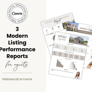 Realtor Listing Performance Report, Weekly Seller Update Flyer, Client ...