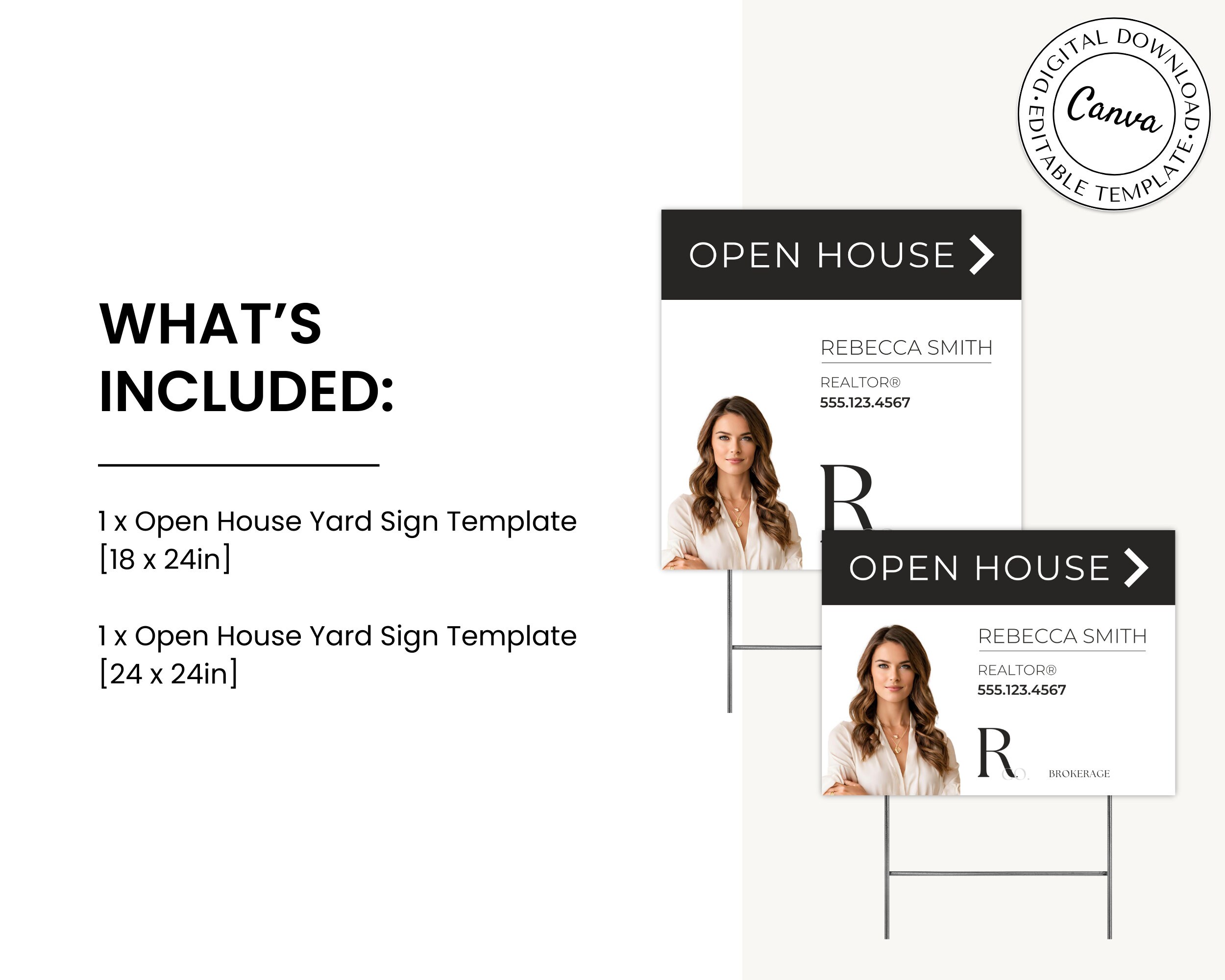 Open House Yard Sign Template, Realtor Open House Sign, Open House Sign ...