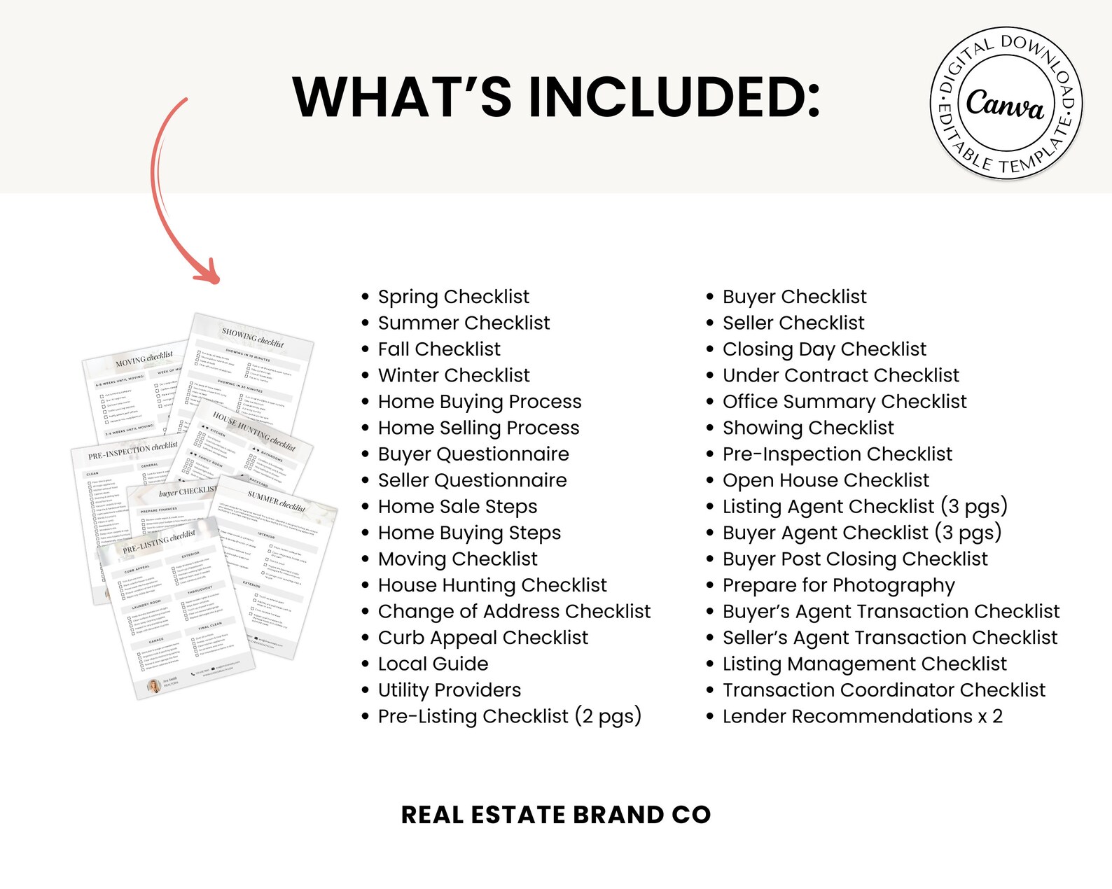 Real Estate Transaction Checklist Bundle, Realtor Essentials Editable ...