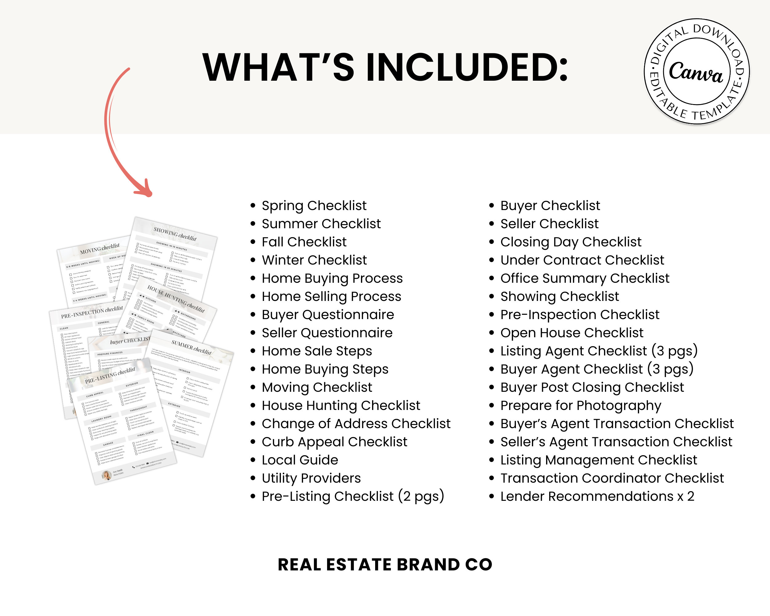 Real Estate Transaction Checklist Bundle, Realtor Essentials Editable ...