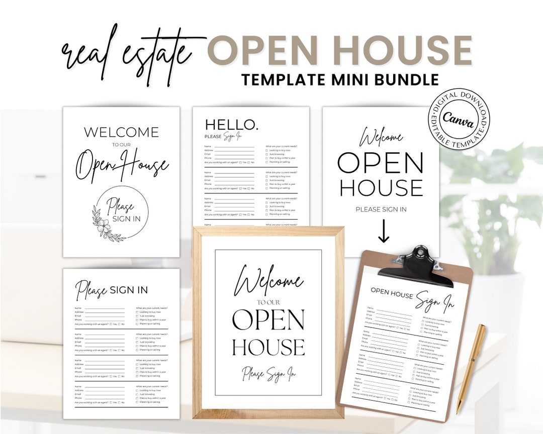 Realtor Essentials Open House Templates, Realtor Open House Bundle ...