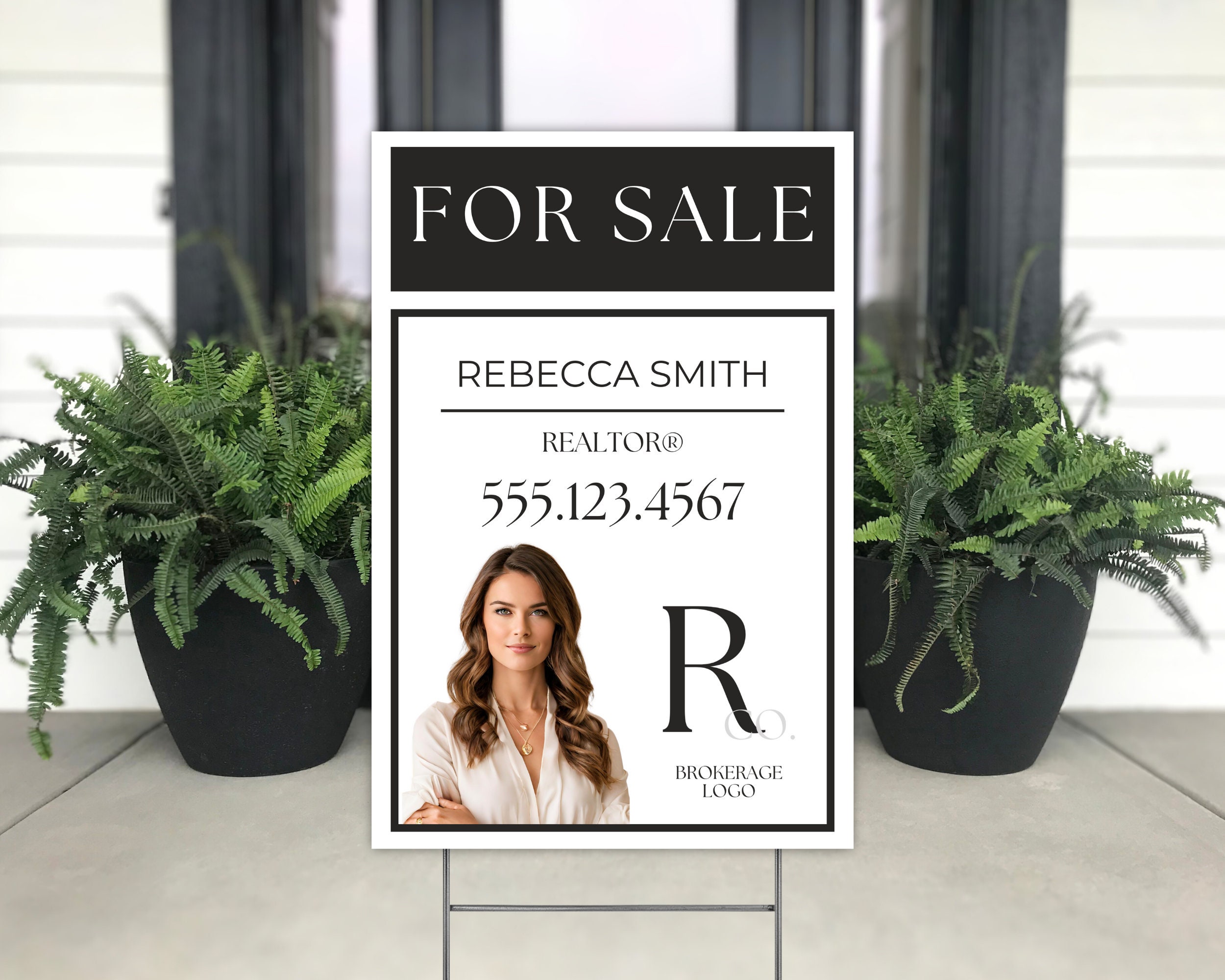 Modern Yard Sign Real Estate, Real Estate Yard Sign Template 24x18 ...