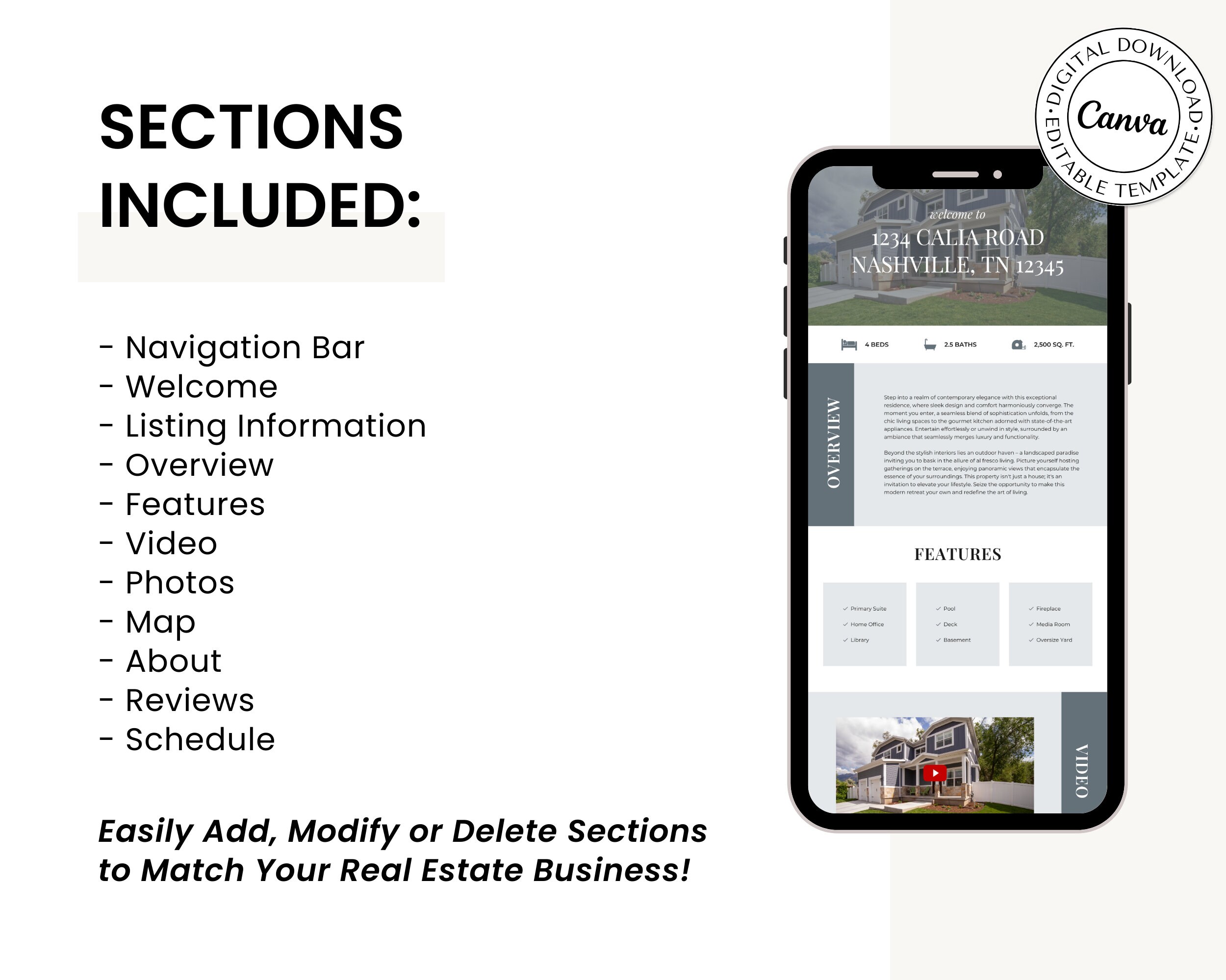 Real Estate Listing Landing Page, Real Estate Single Listing Website ...
