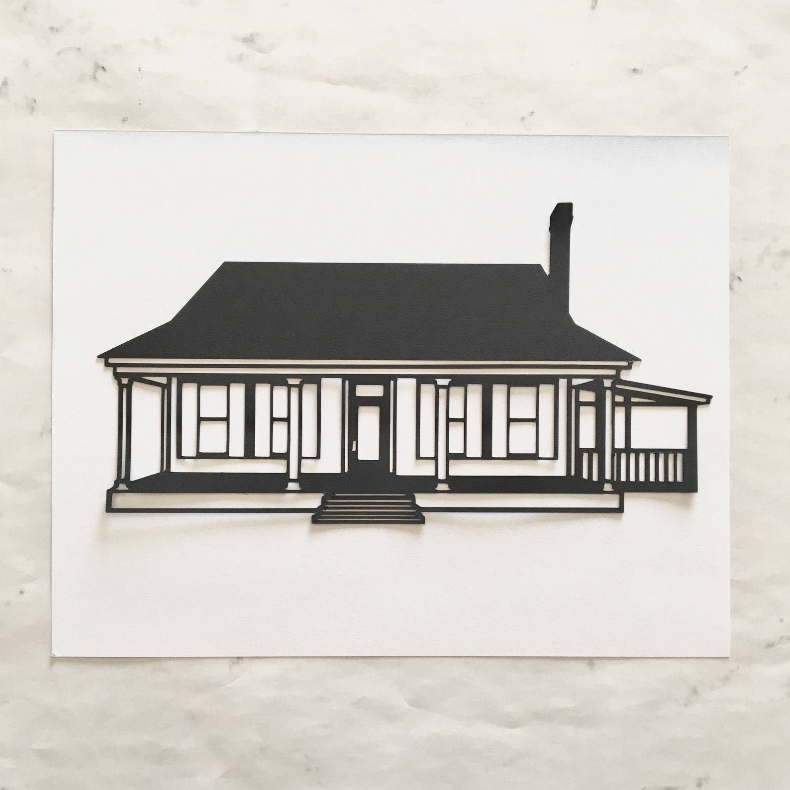 Hand-Cut House Portrait House Warming Gift Idea | Etsy