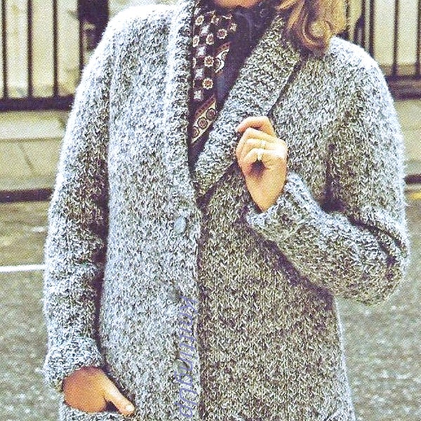 Long Coat Womens Knitting Patterns - Etsy