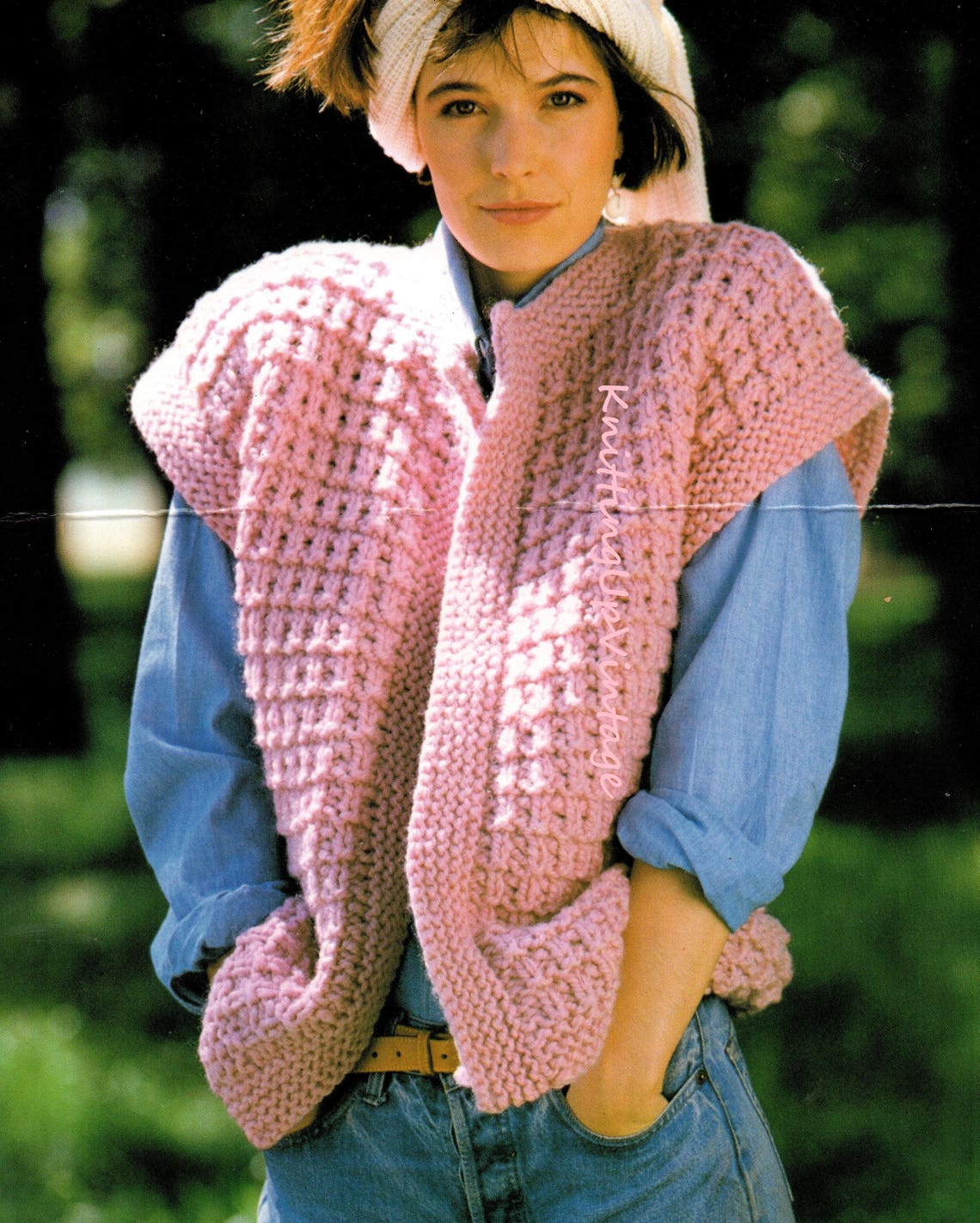 Knitting Pattern PDF Womens Super Chunky Sleeveless Jacket | Etsy