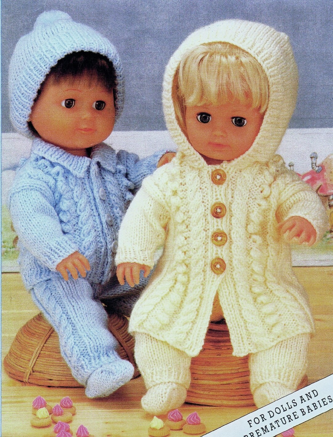 Baby Dolls Clothes DK Knitting Pattern Pdf Cabled Outfits - Etsy UK