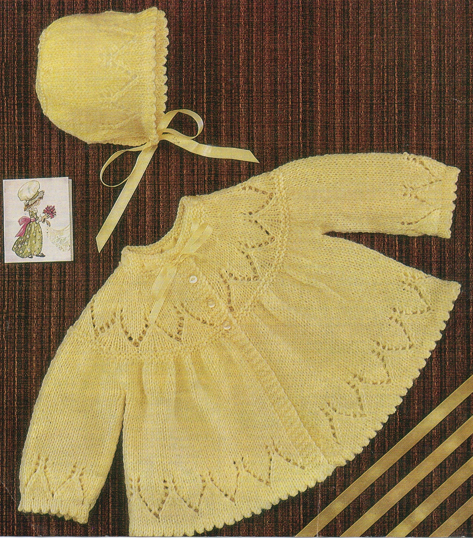 Baby Knitting Pattern Matinee Coat and Bonnet Pdf - Etsy