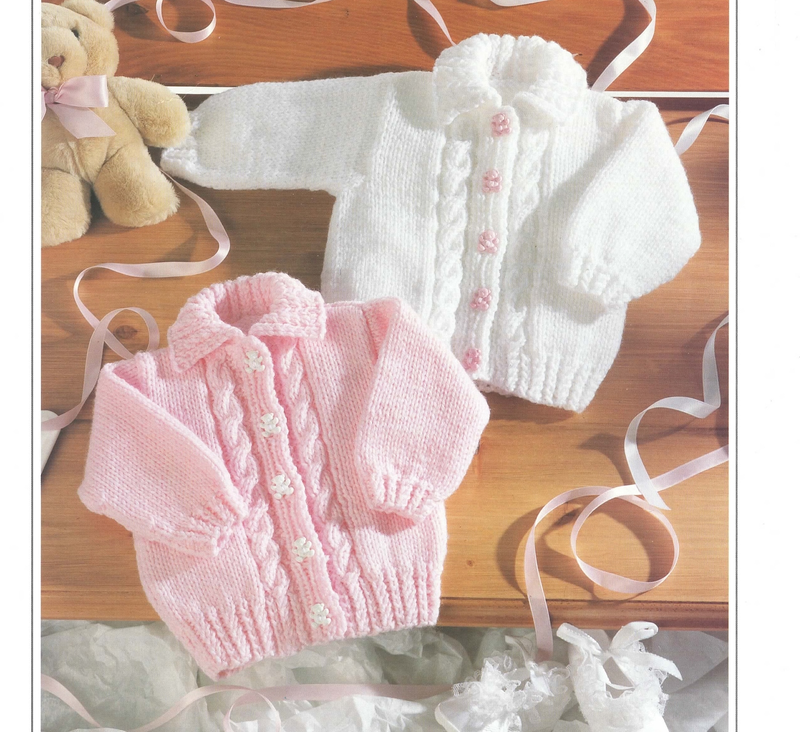 Baby Aran Cardigans Knitting Pattern Pdf 16-26" - Etsy