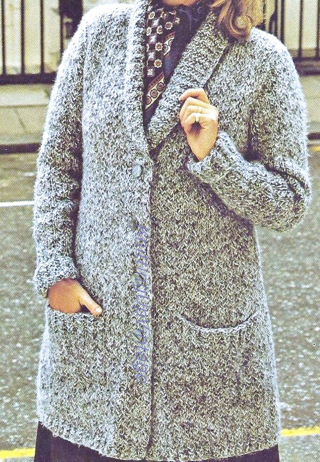 Knitting Pattern PDF Womens Chunky Long Cardigan Coat Larger Sizes 38 ...