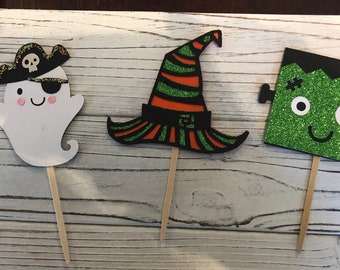 Halloween cupcake toppers | Etsy