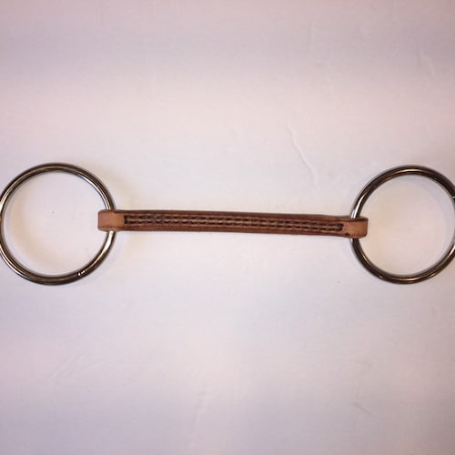 Leather Curb Strap Snaffle Bit | Etsy