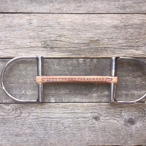 Leather Curb Strap Snaffle Bit | Etsy