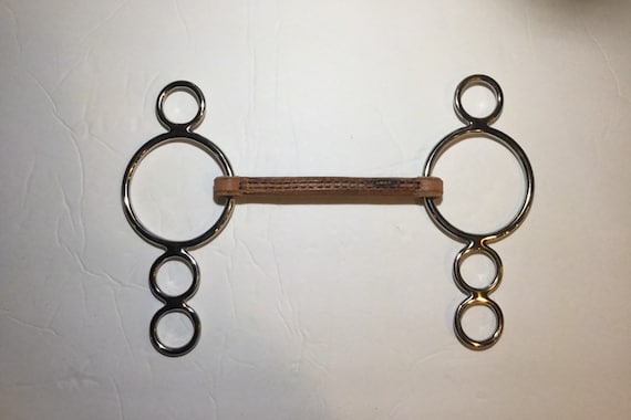 Leather 3 Ring Elevator Gag Bit | Etsy