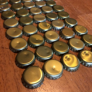 50 Gold Bottle Caps - Etsy